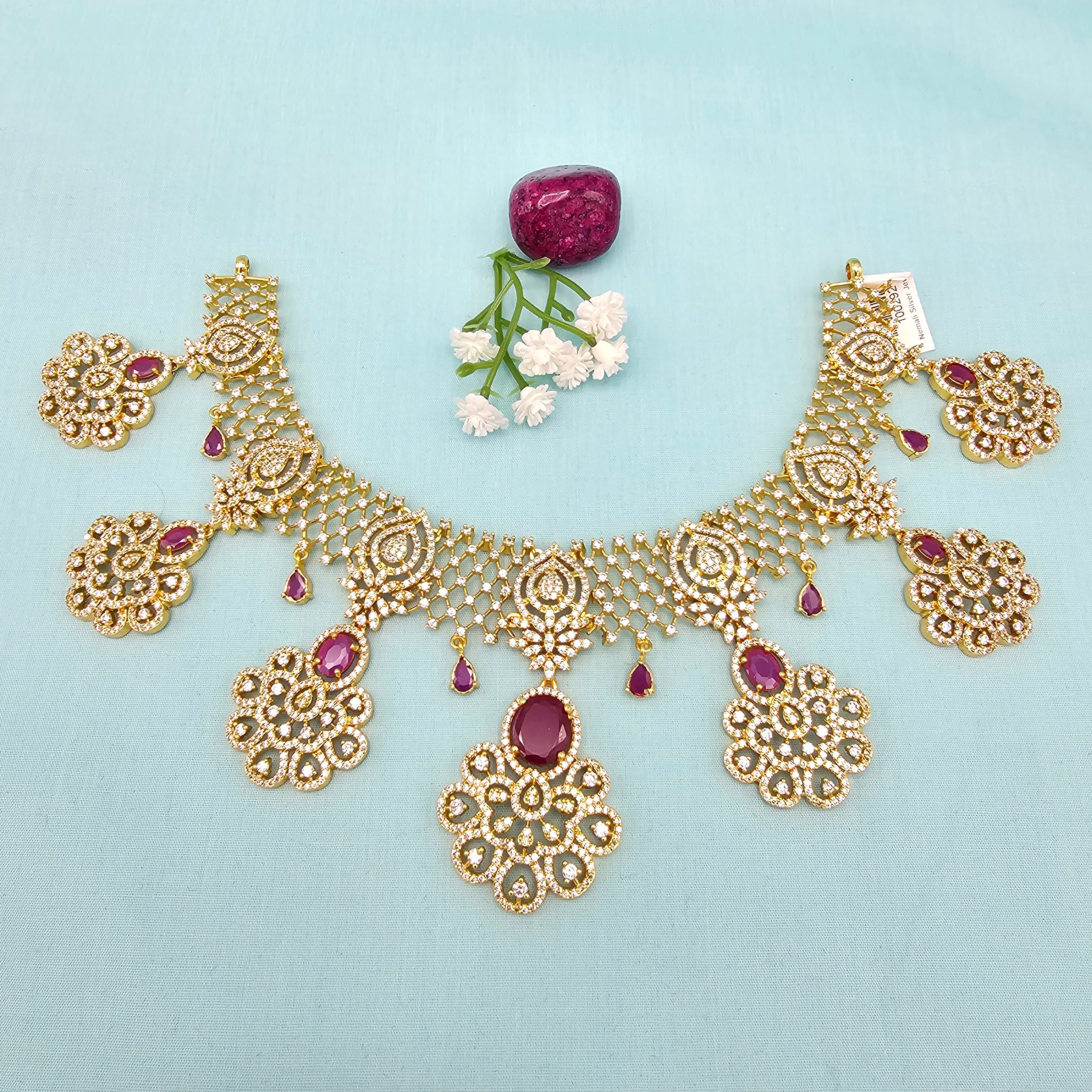 Pink Ruby CZ Necklace – Nemali LLC