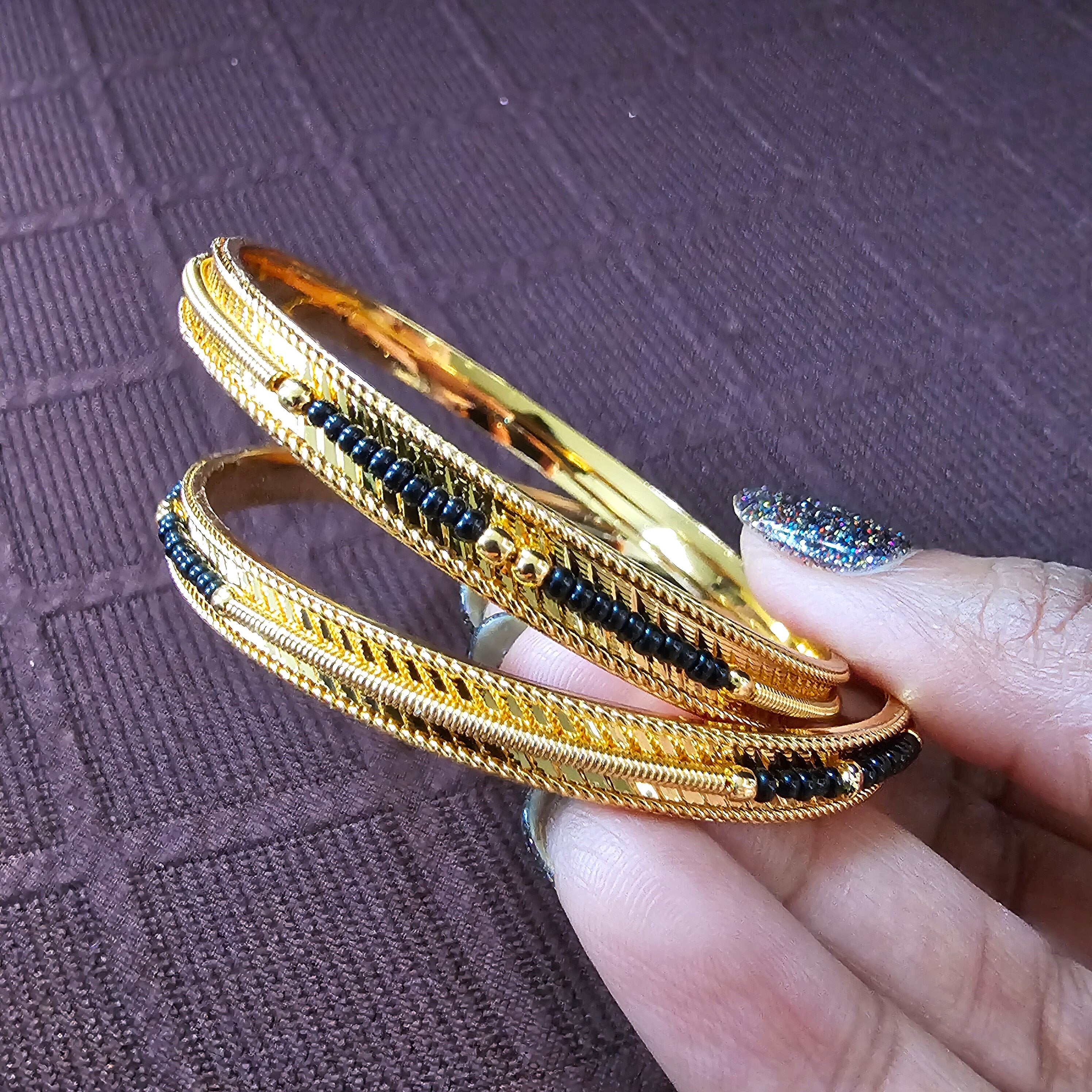 Plain Gold Plate bangles – Nemali LLC