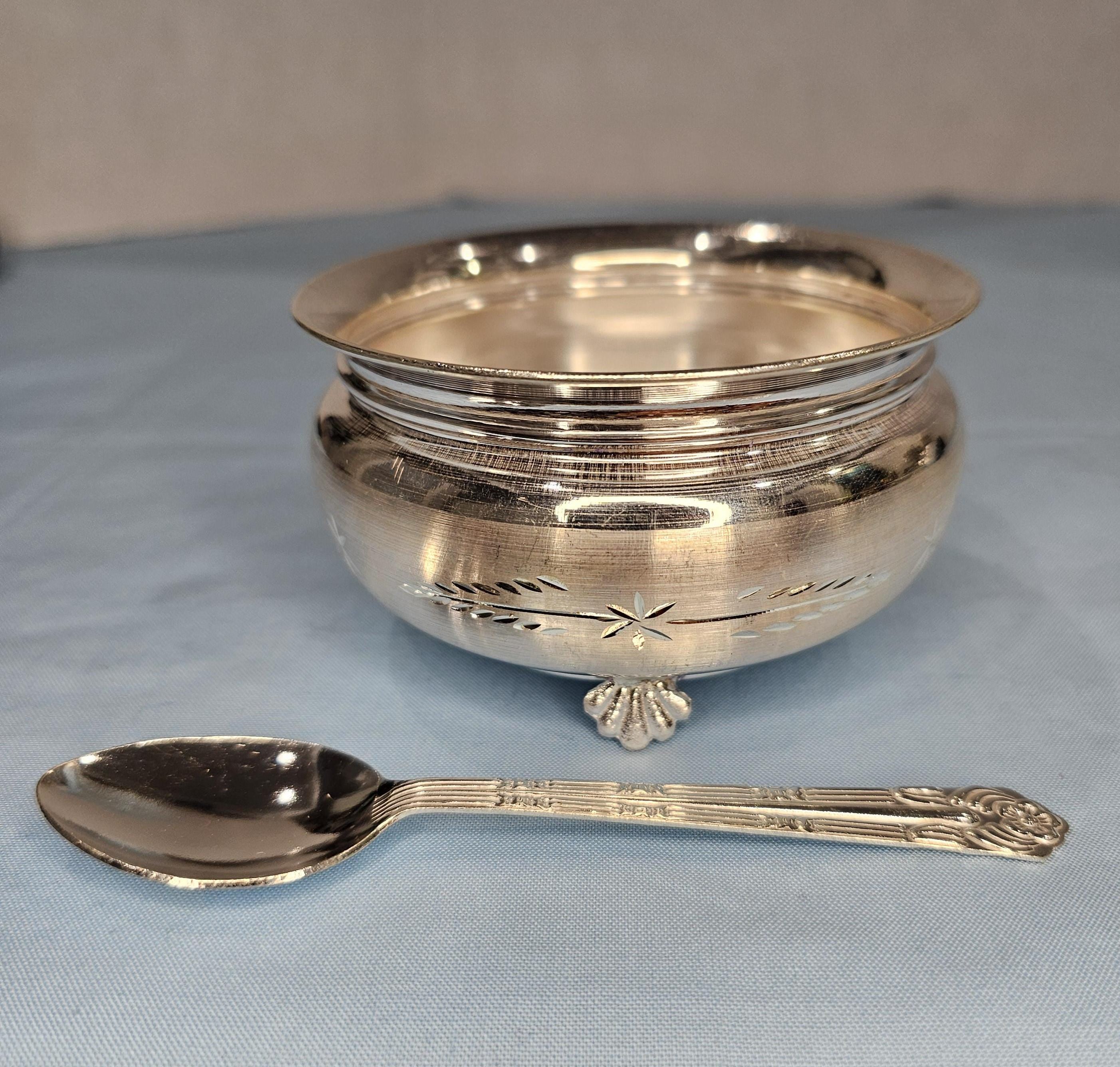 Silver Feeding bowl/ spoon – Nemali LLC